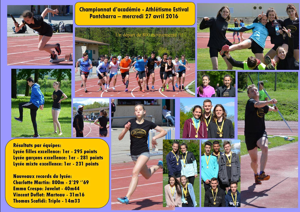 Section sportive athlétisme lycée de Pontcharra
